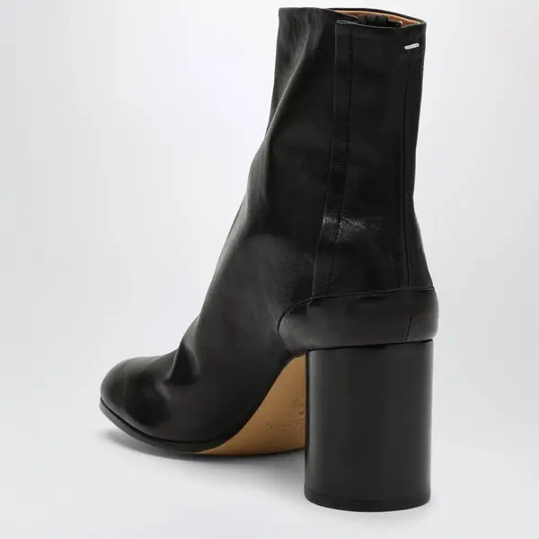 MAISON MARGIELA Leather Tabi Ankle Boots - Black