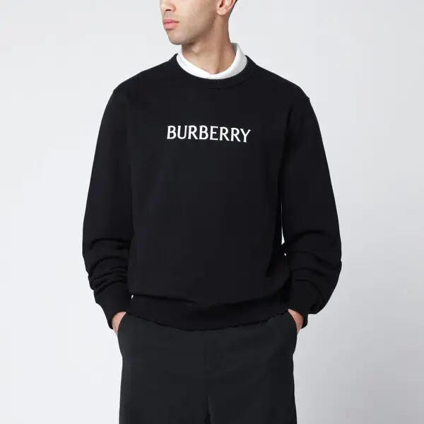 Burberry Slim Fit Cotton Sweatshirt - Black