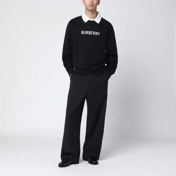 Burberry Slim Fit Cotton Sweatshirt - Black