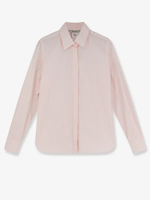 Max Mara Mxmaccenni Striped Cotton Shirt - Pink
