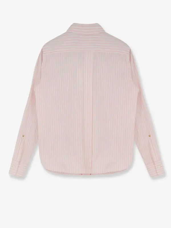 Max Mara Mxmaccenni Striped Cotton Shirt - Pink