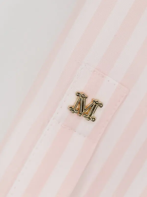 Max Mara Mxmaccenni Striped Cotton Shirt - Pink