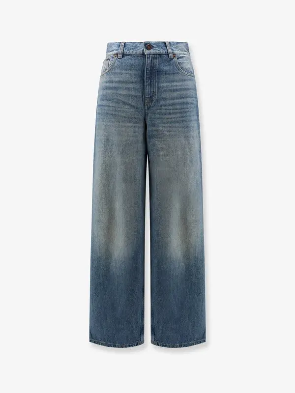 Chloé High-waist Wide-leg Denim - Blue