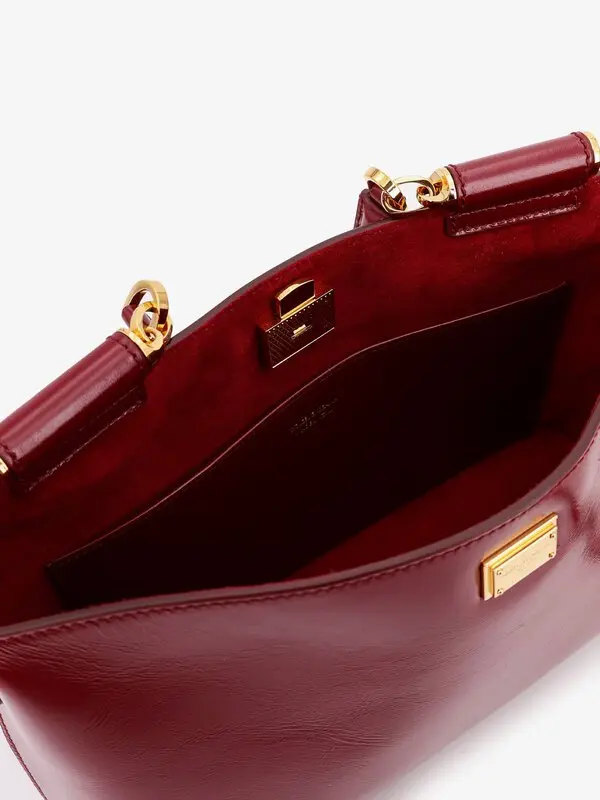 Dolce & Gabbana Vittoria Leather Top Handle Bag - Red