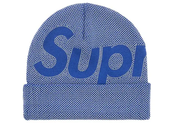 Supreme Studded Knockout Big Logo Beanie - Blue