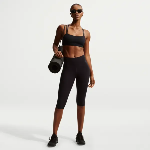 Nike Zenvy Strappy Light-support Padded Sports Bra - Black