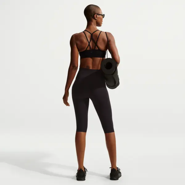 Nike Zenvy Strappy Light-support Padded Sports Bra - Black