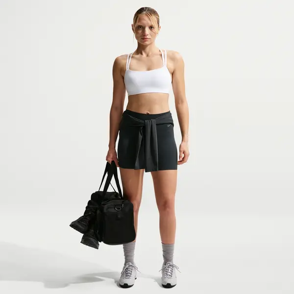 Nike Zenvy Strappy Light-support Padded Sports Bra - White