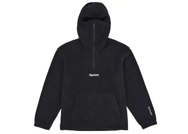Supreme Polartec Face Mask Half Zip Hooded Sweatshirt - Black