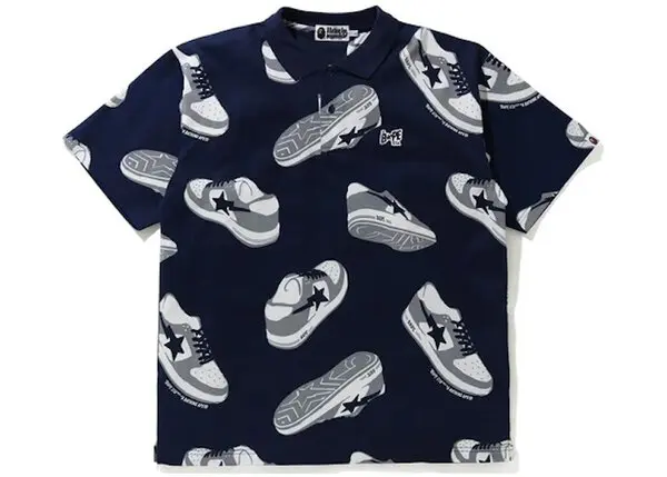 A BATHING APE Sta Random Relaxed Polo Shirt