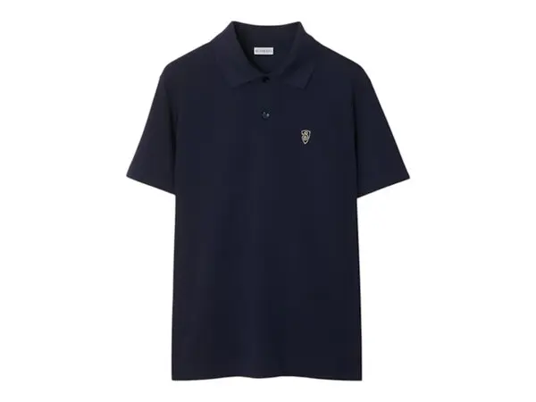 Burberry Logo Embroidered Regular Fit Polo Shirt 80998841 - Storm