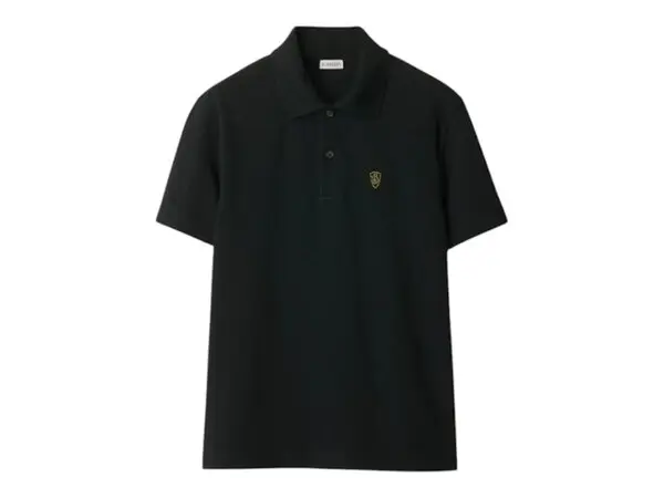 Burberry Logo Embroidered Regular Fit Polo Shirt 80998821 - Coal