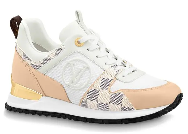 LOUIS VUITTON Run Away Damier Sneakers - White/cream