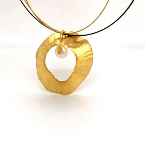ESIN AKAN Sea & Moon Pearl Pendant Necklace