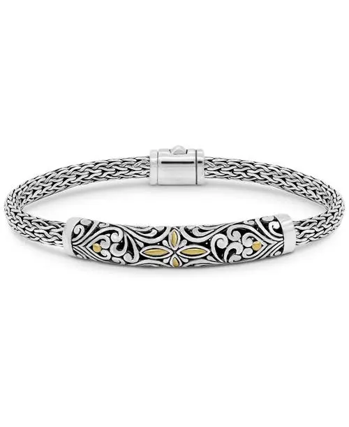 DEVATA Sterling And 18k Gold Bracelet - Silver