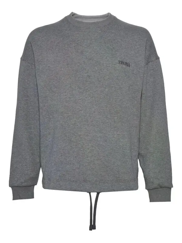 Zegna Logo Sweatshirt - Grey
