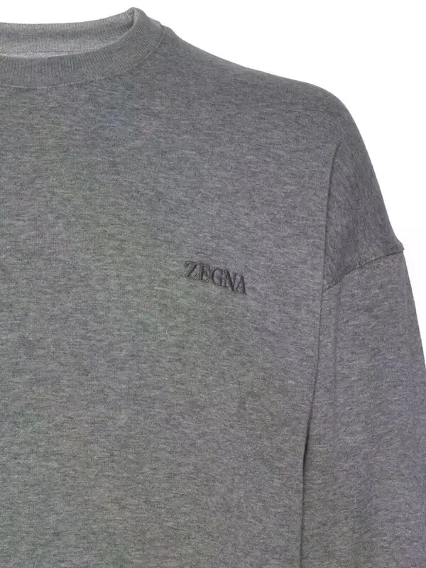 Zegna Logo Sweatshirt - Grey