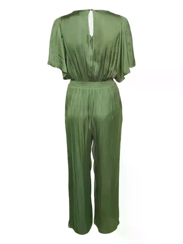 Maje Satin-effect Elastic-waist Jumpsuit