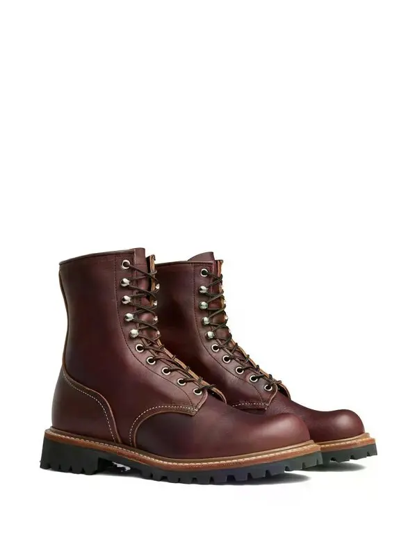 Red Wing Logger Leather Boots - Brown