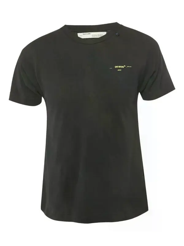 Off-White Cotton Logo-detail T-shirt - Black