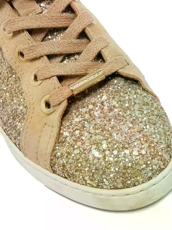JIMMY CHOO Glitter High Top Sneakers