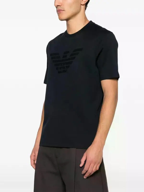 Emporio Armani Tonal-logo T-shirt - Black