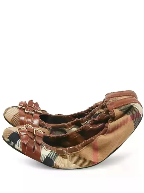 Burberry Check Ballet Flats - Neutrals