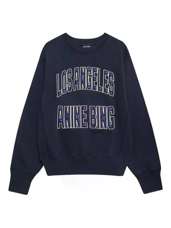 ANINE BING Logo-detail Sweatshirt - Blue