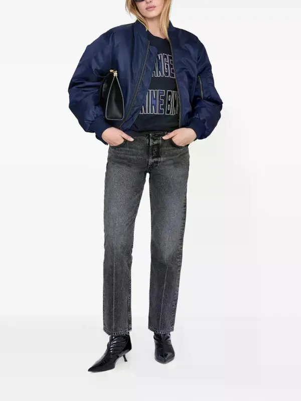 ANINE BING Logo-detail Sweatshirt - Blue
