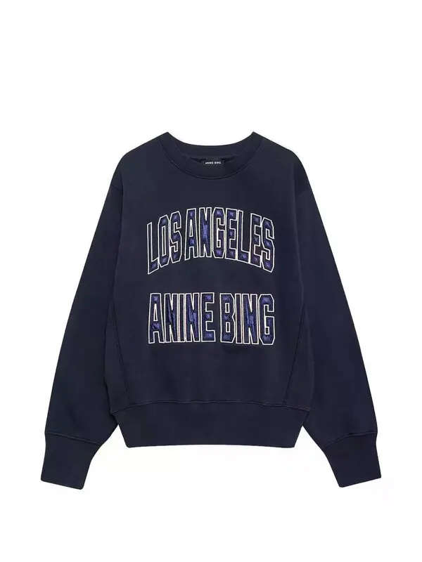 ANINE BING Logo-detail Sweatshirt - Blue