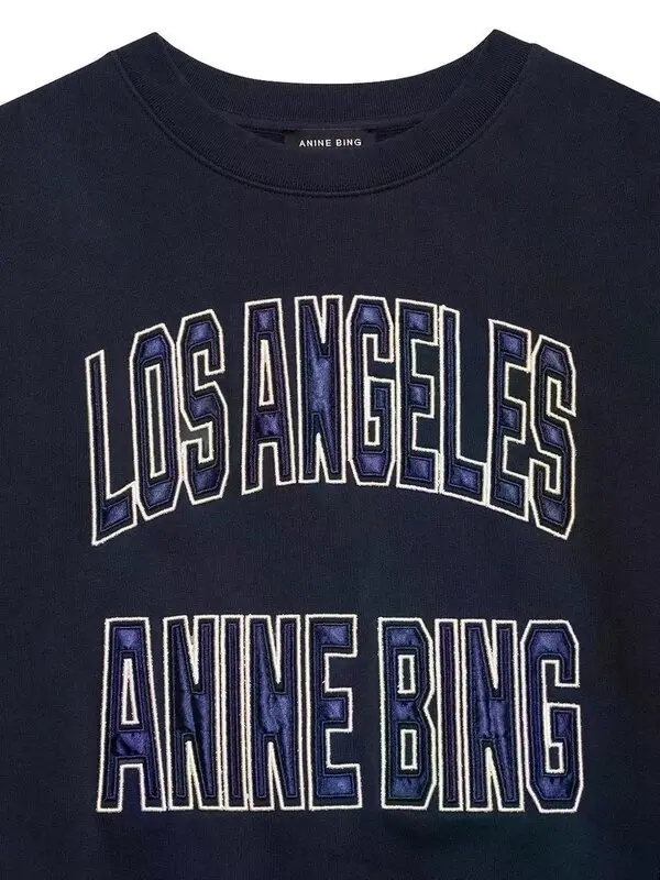 ANINE BING Logo-detail Sweatshirt - Blue