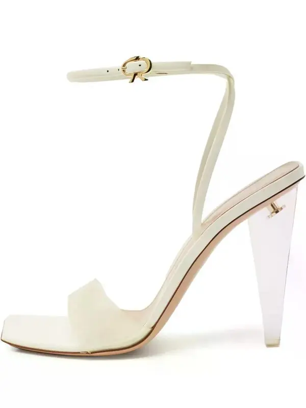 GIANVITO ROSSI Odyssey Patent-leather Sandals - White