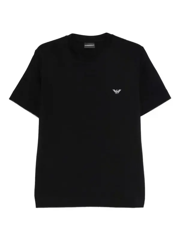 Emporio Armani Logo-patch T-shirt - Black
