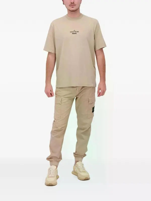 Stone Island 3100031 Tela Paracadute Stretch Cotton Cargo Pants - Neutrals