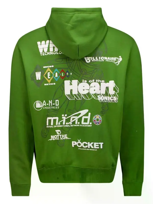 BILLIONAIRE BOYS CLUB Graphic-print Hoodie - Green