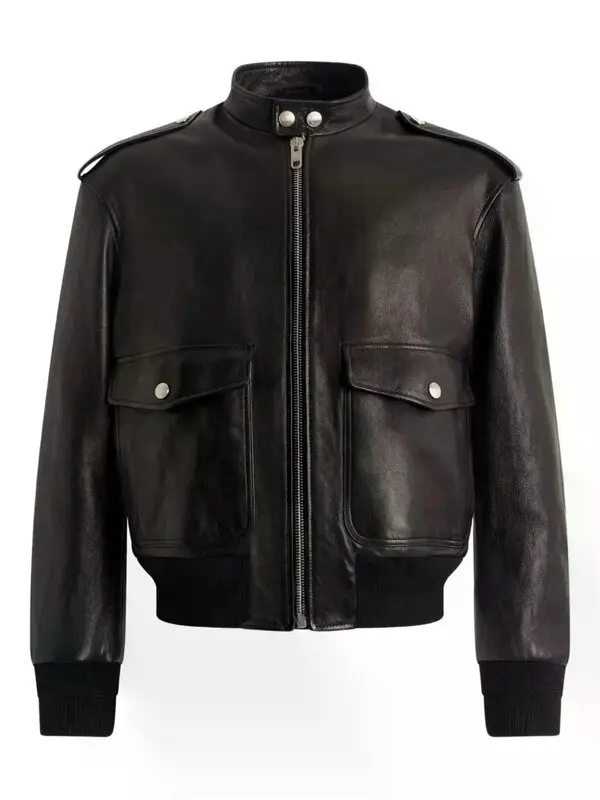 Bally Epaulettes Flap-pockets Leather Jacket