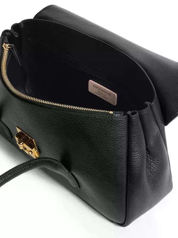 COCCINELLE Logo-buckle Shoulder Bag - Black