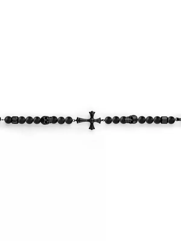 Philipp Plein Onyx Beads Bracelet