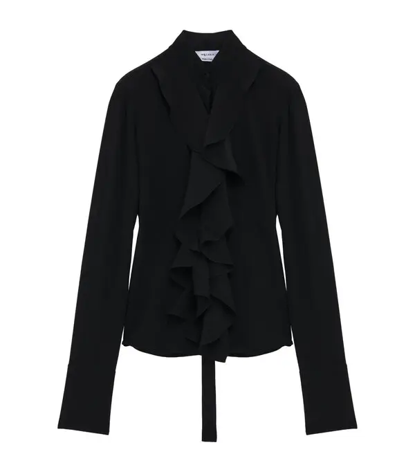 Alexander McQueen Cotton Ruffled Shirt - Black