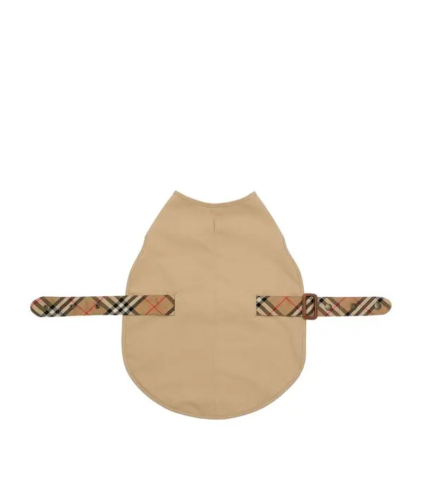 Burberry Cotton Gabardine Check Dog Coat