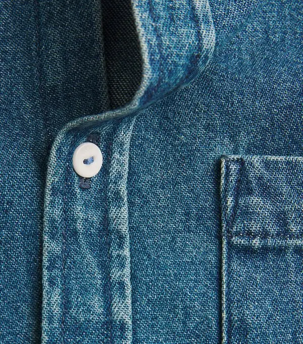 WITH NOTHING UNDERNEATH Denim Classic Shirt - Blue