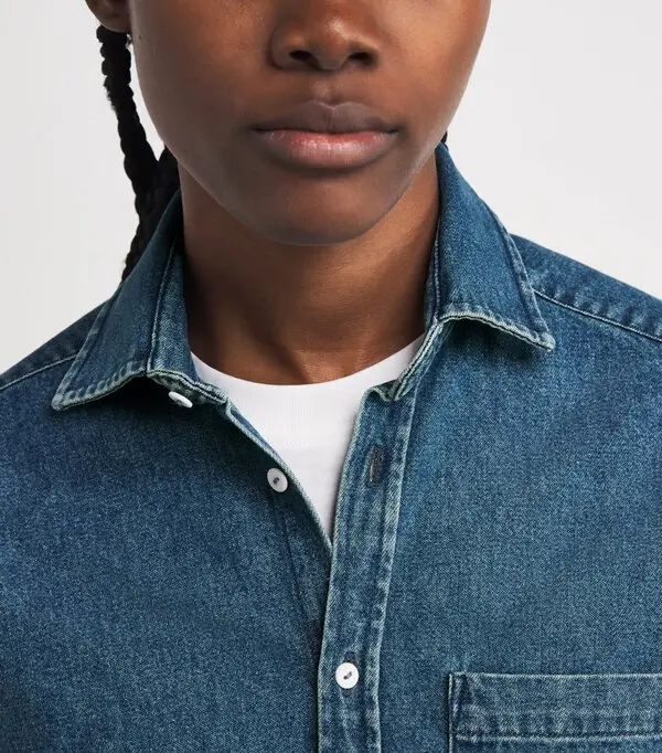 WITH NOTHING UNDERNEATH Denim Classic Shirt - Blue