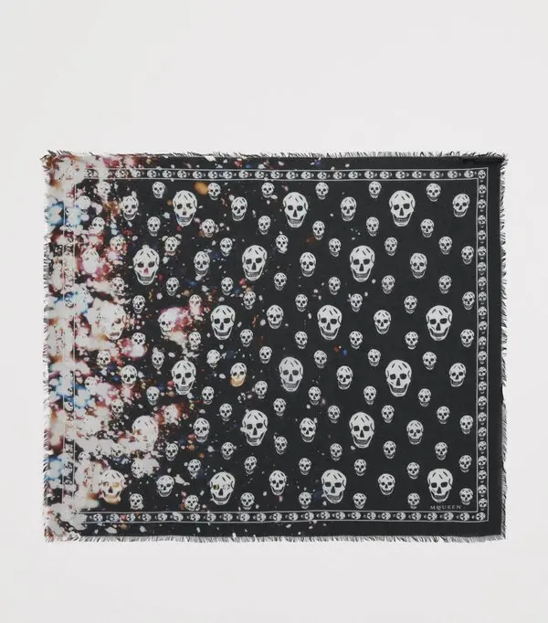 Alexander McQueen Modal-silk Confetti Skull Scarf