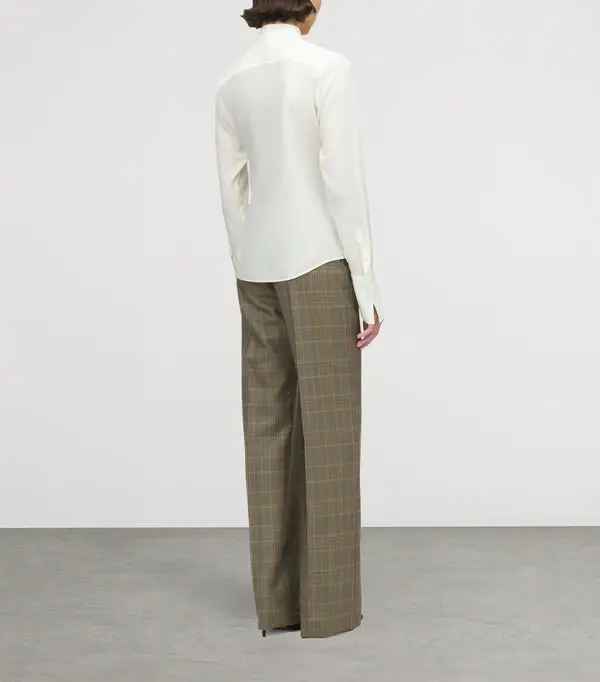 Alexander McQueen Silk Ruffle Blouse - Nude