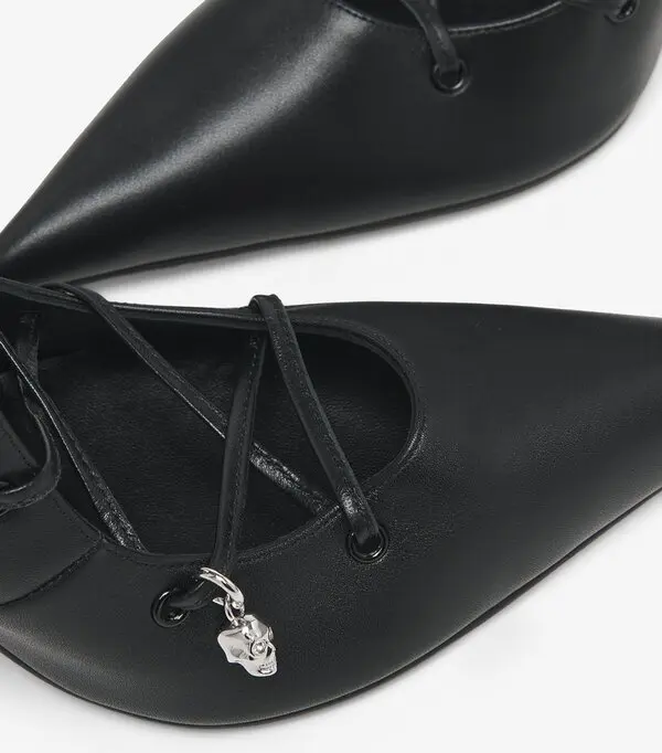 Alexander McQueen Leather Ghillie Pumps 105