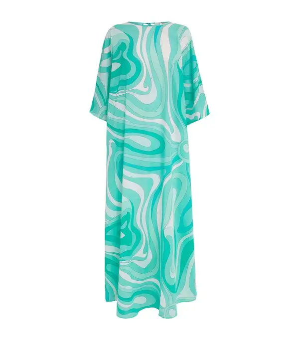 Emilio Pucci Cotton Marmo Maxi Kaftan