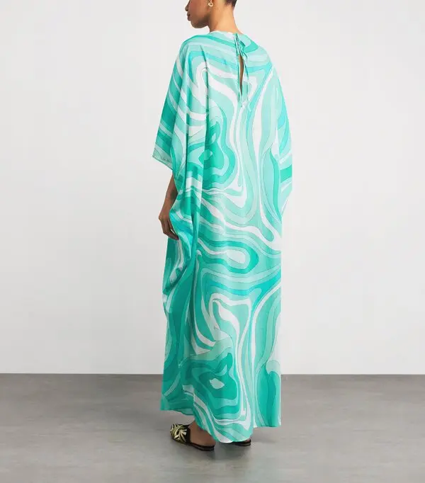 Emilio Pucci Cotton Marmo Maxi Kaftan