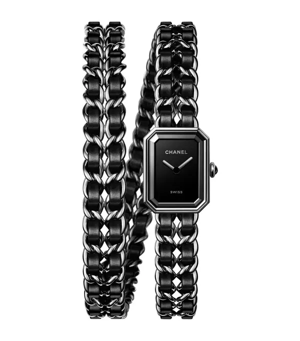Chanel Première Iconic Chain Double Row Watch - Black