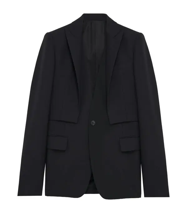 Alexander McQueen Wool Trompe-l'œil Blazer - Black