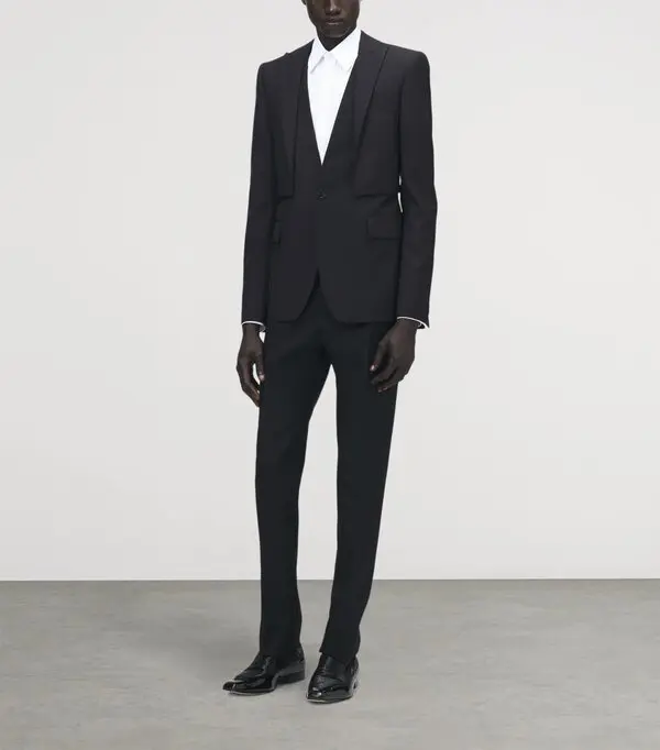Alexander McQueen Wool Trompe-l'œil Blazer - Black